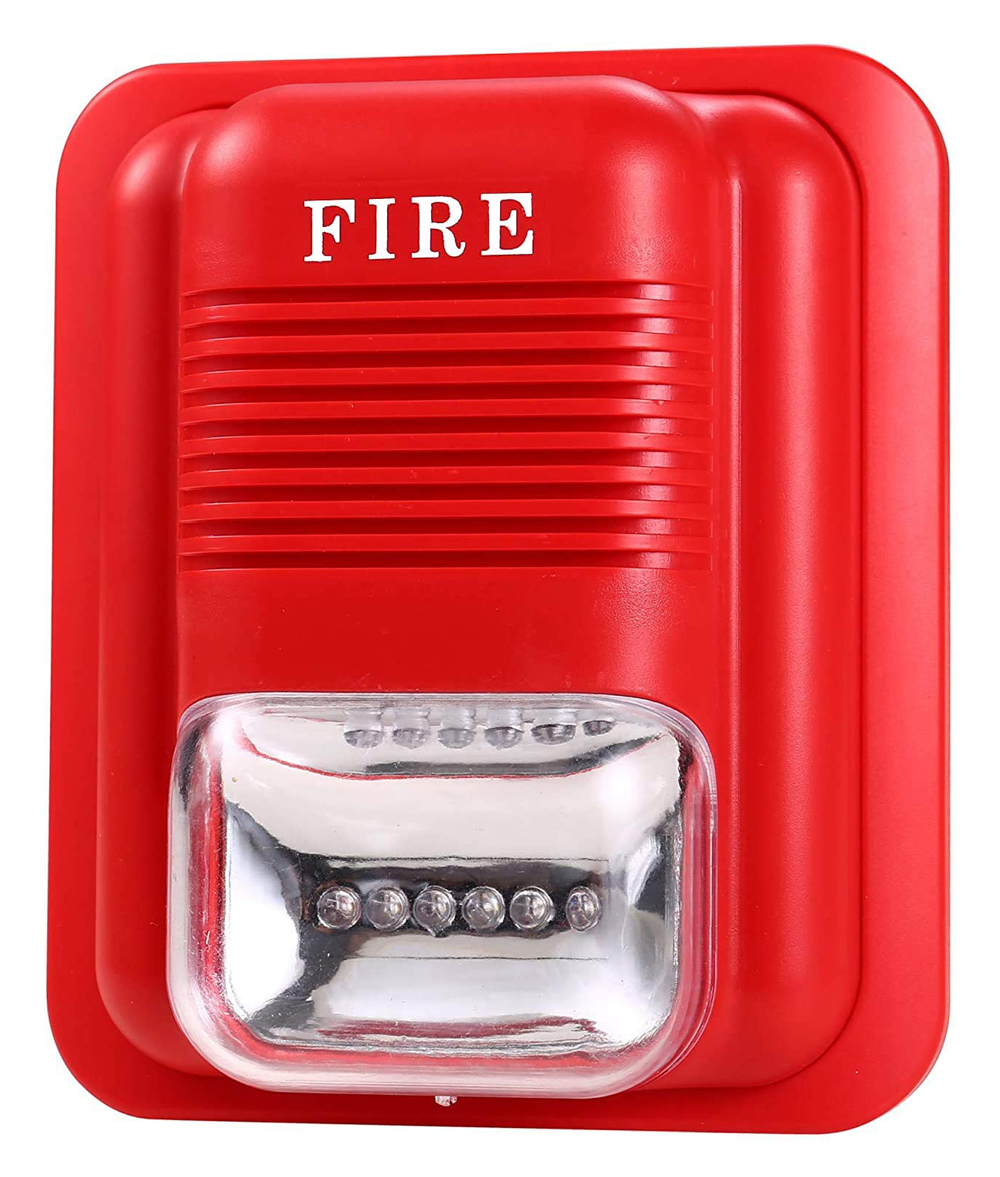 Wired 12 24vdc Sound And Light Fire Alarm Warning Strobe Siren Horn